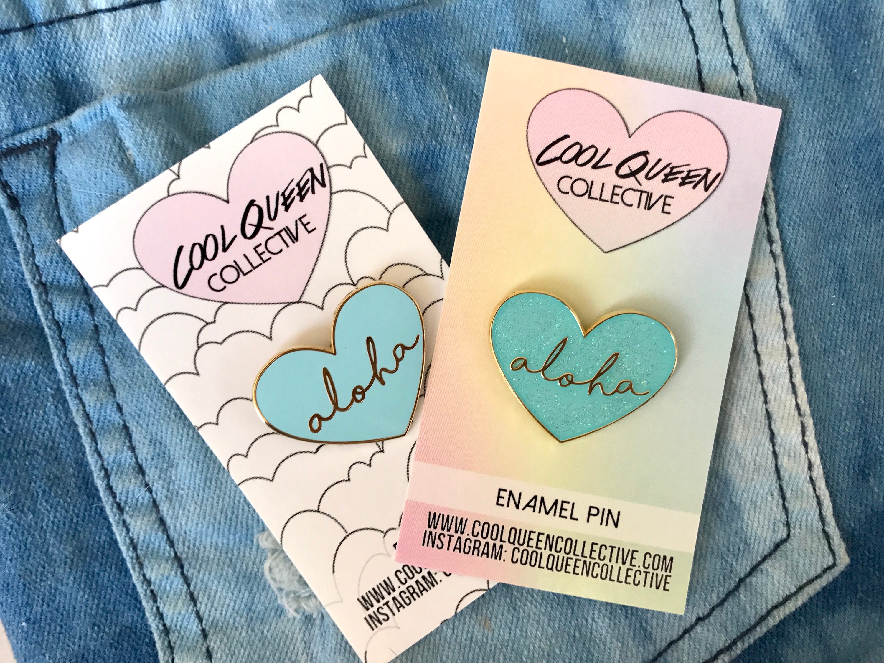 Aloha Heart Enamel Pin | Etsy