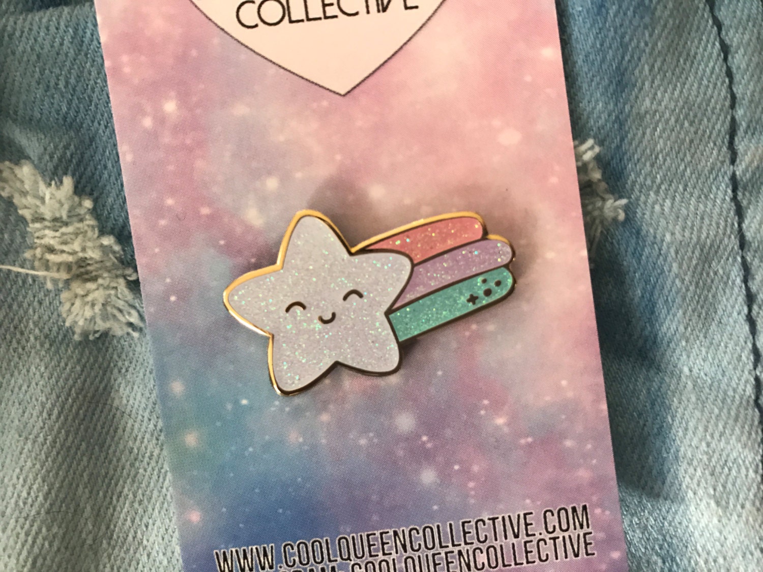 Shooting Star Enamel Pin - Etsy