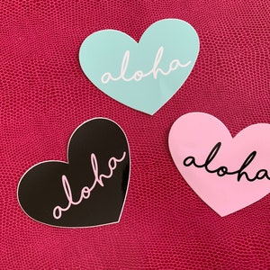 Aloha Heart Vinyl Sticker - Etsy