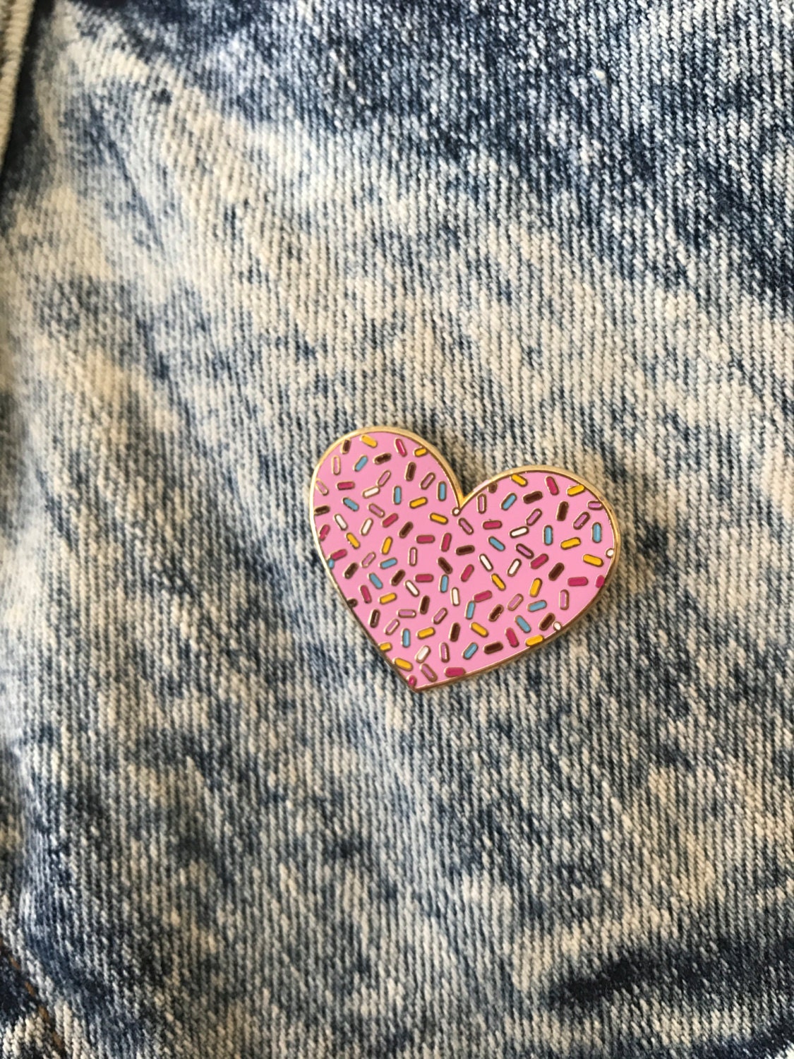 Heart Sprinkles Enamel Pin | Etsy