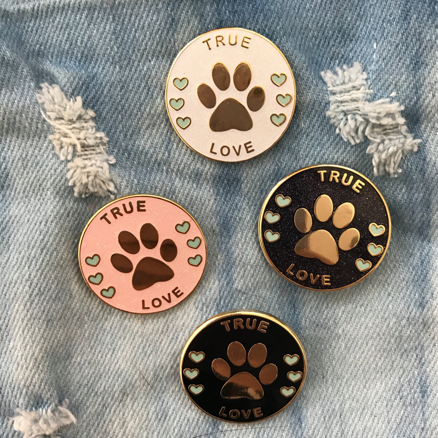 True Love Paw Pet Enamel Pin - Etsy