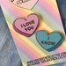I Love You I Know Heart Hard Enamel Pin Set - Etsy