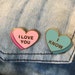 I Love You, I Know Heart Hard Enamel Pin Set - Etsy