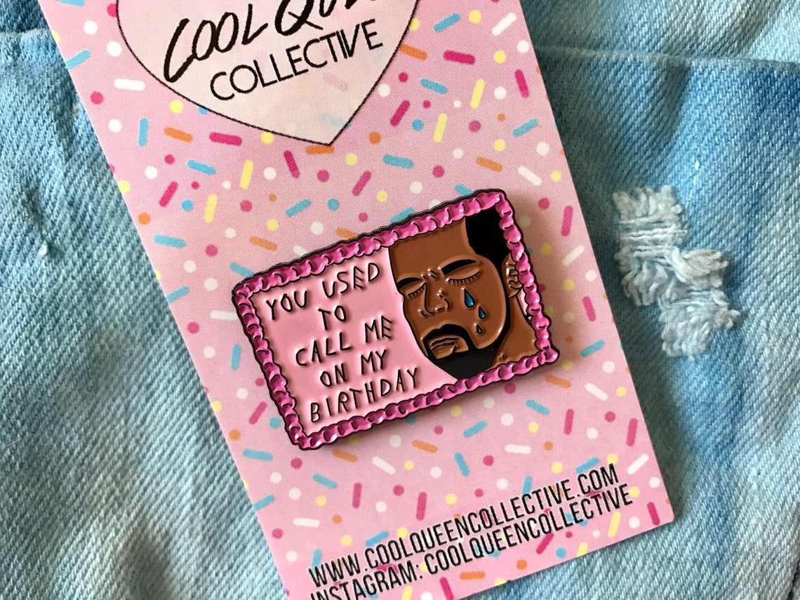Drake on Cake Enamel Pin | Etsy