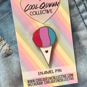 Shave Ice / Snow Cone Enamel Pin - Etsy