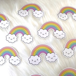 Happy Rainbow Vinyl Sticker - Etsy