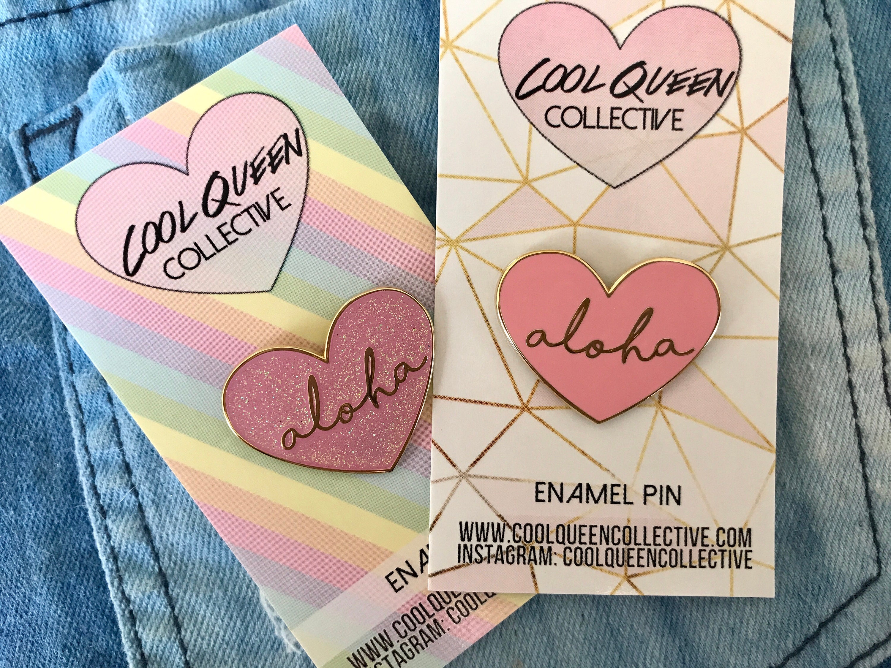 Aloha Heart Enamel Pin | Etsy