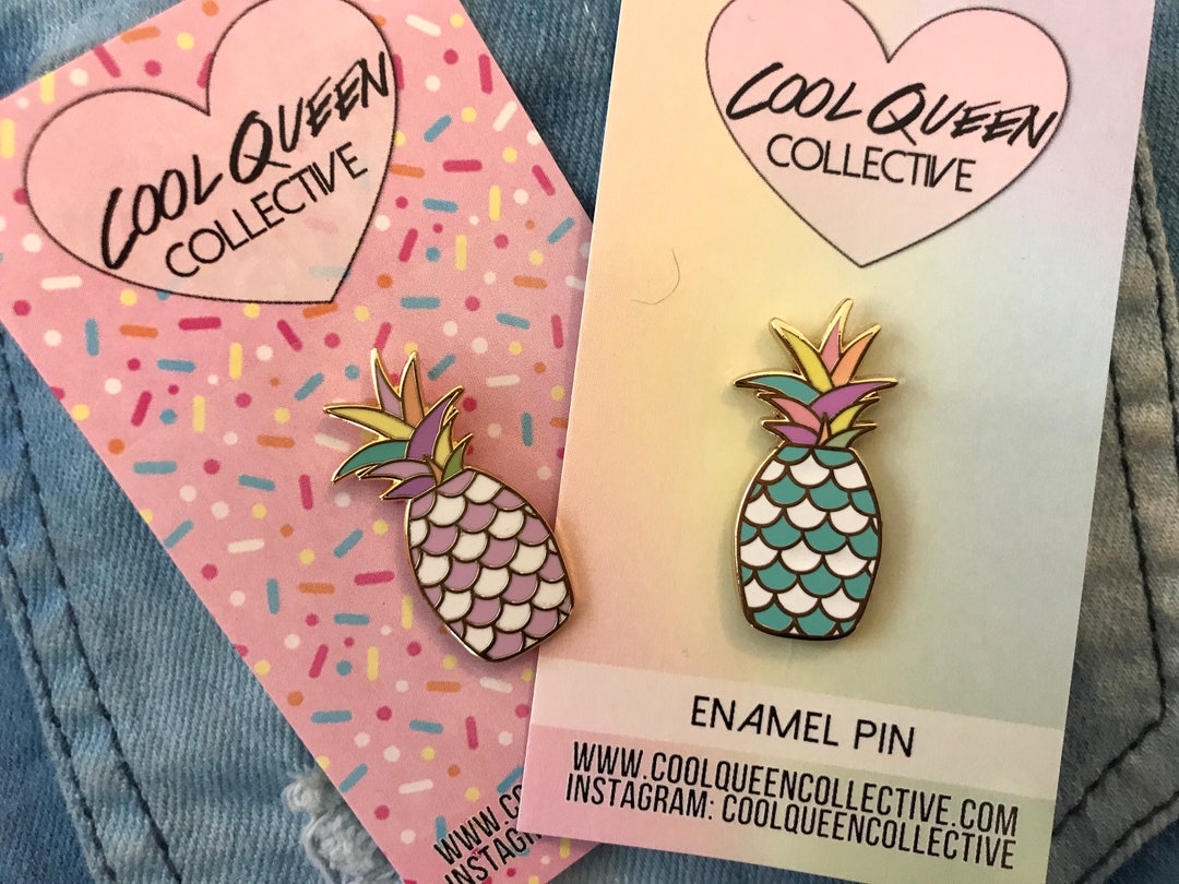 Rainbow Pineapple Enamel Pin - Etsy