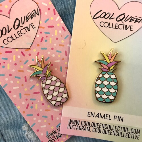 Rainbow Pineapple Enamel Pin - Etsy