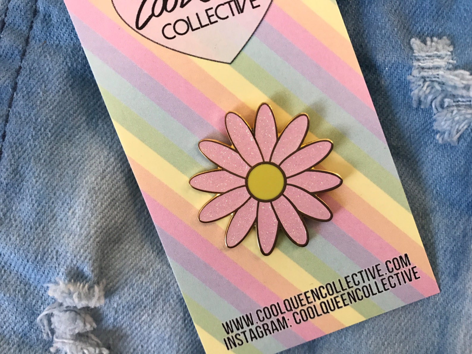 Daisy Enamel Pin Etsy