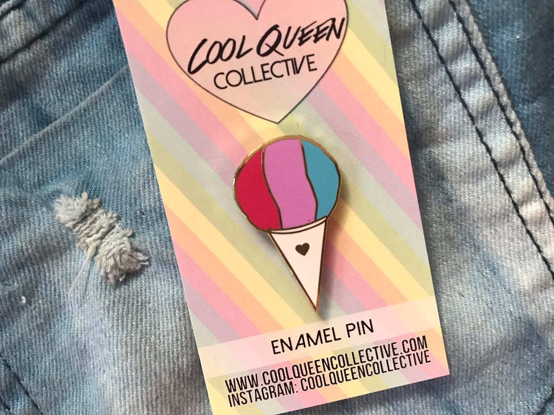 Shave Ice / Snow Cone Enamel Pin - Etsy