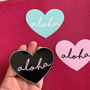 Aloha Heart Vinyl Sticker - Etsy