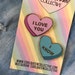 I Love You, I Know Heart Hard Enamel Pin Set - Etsy