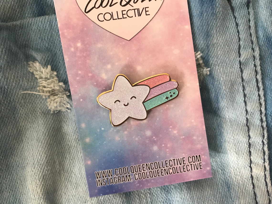 Shooting Star Enamel Pin - Etsy