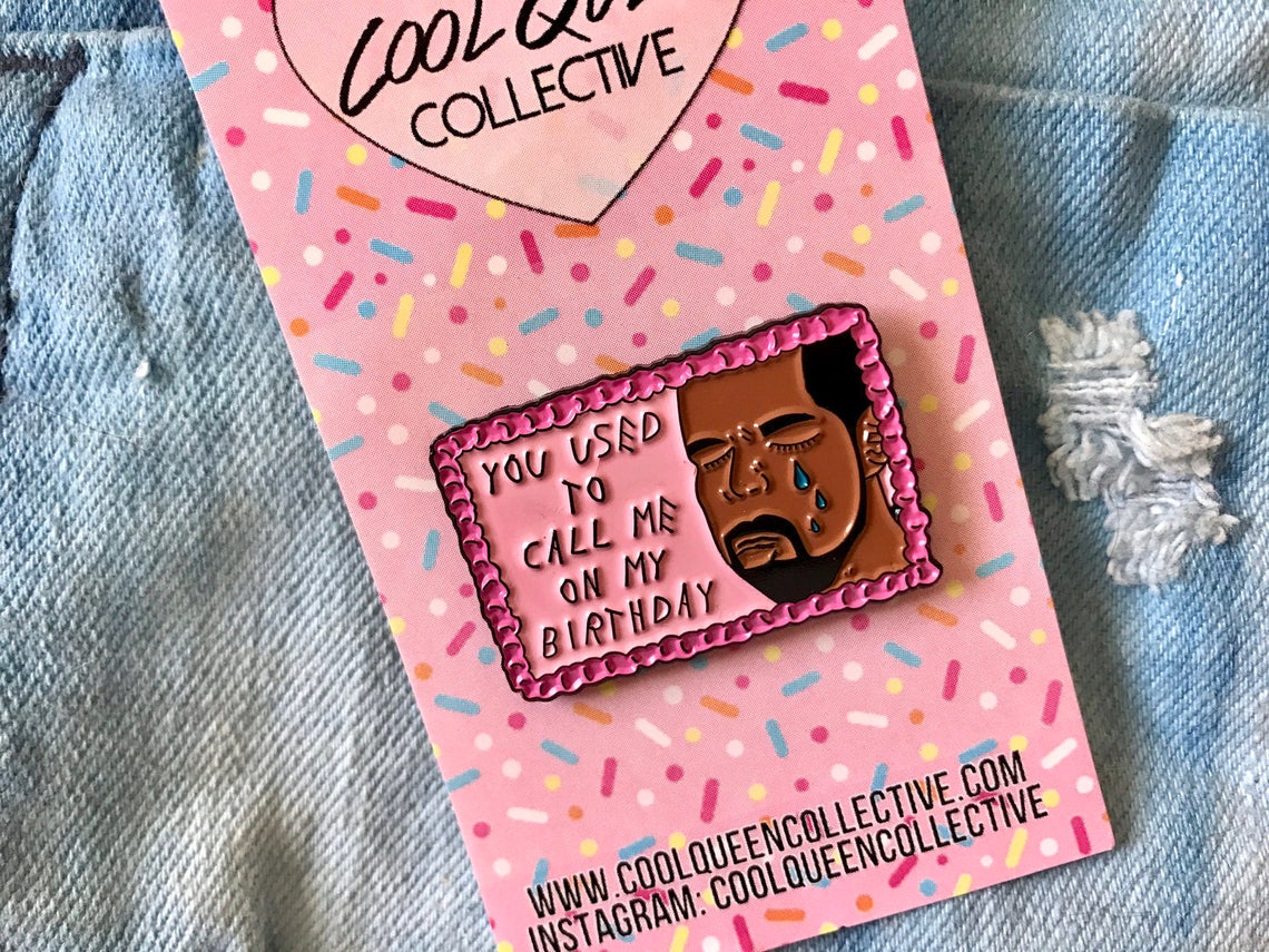Drake on Cake Enamel Pin | Etsy