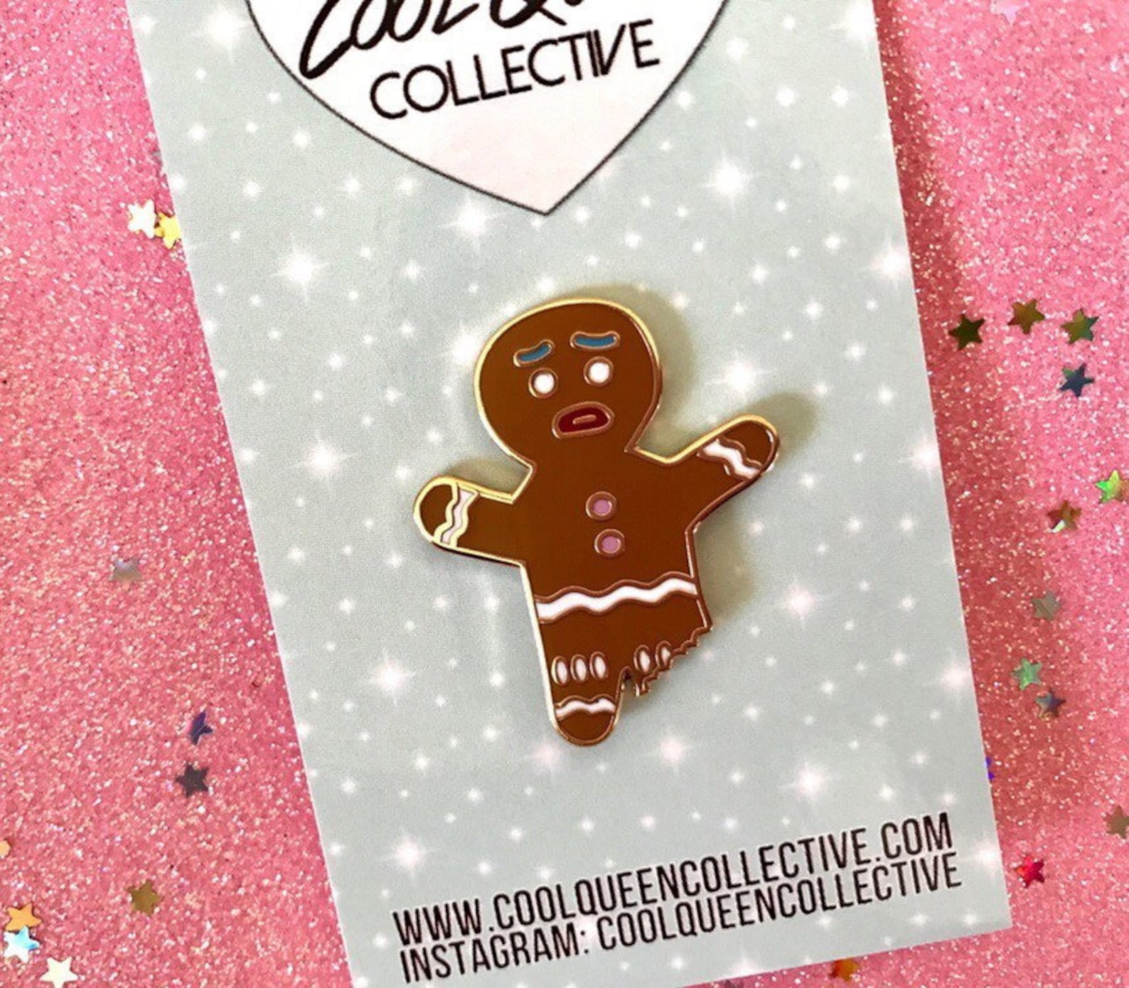 Gingerbread Man Enamel Pin - Etsy