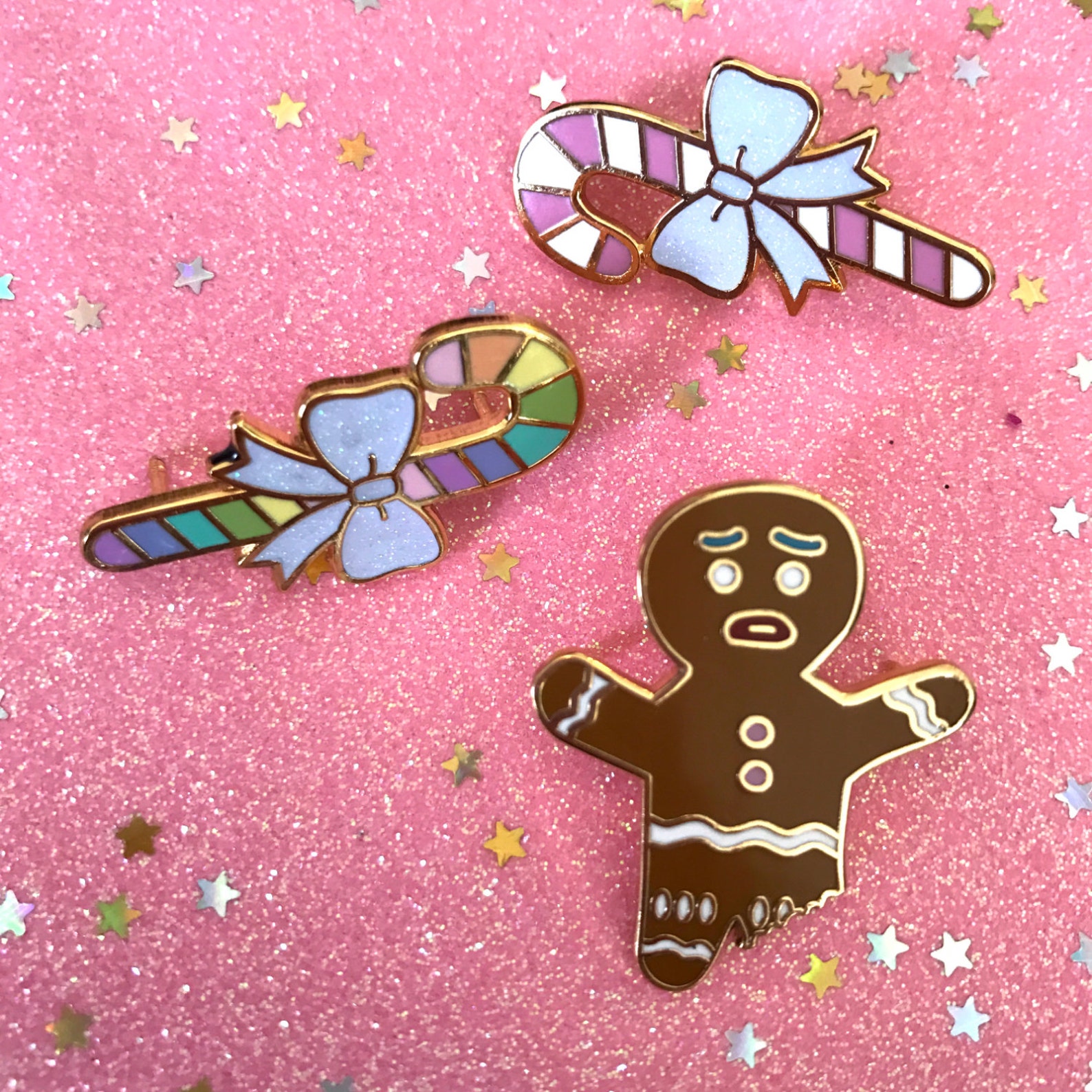 Gingerbread Man Enamel Pin - Etsy