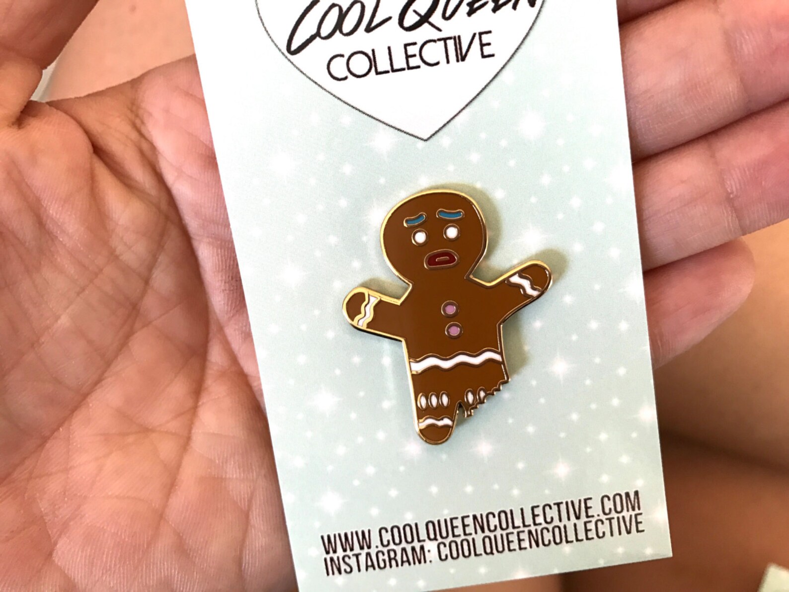 Gingerbread Man Enamel Pin - Etsy