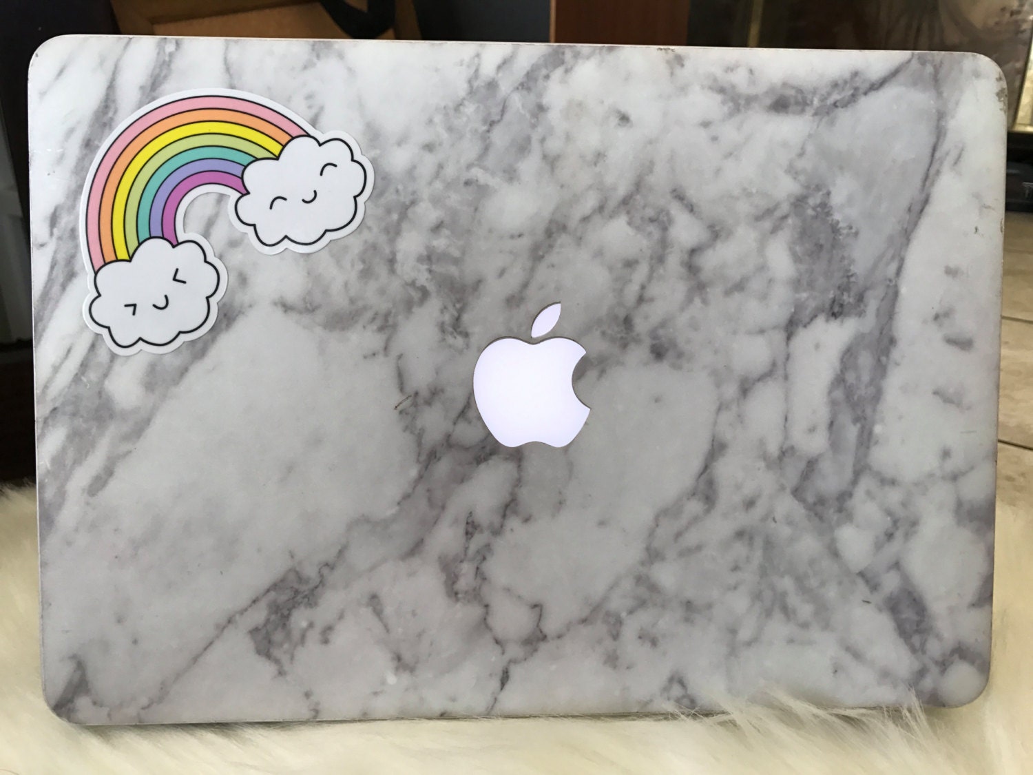 Happy Rainbow Vinyl Sticker - Etsy