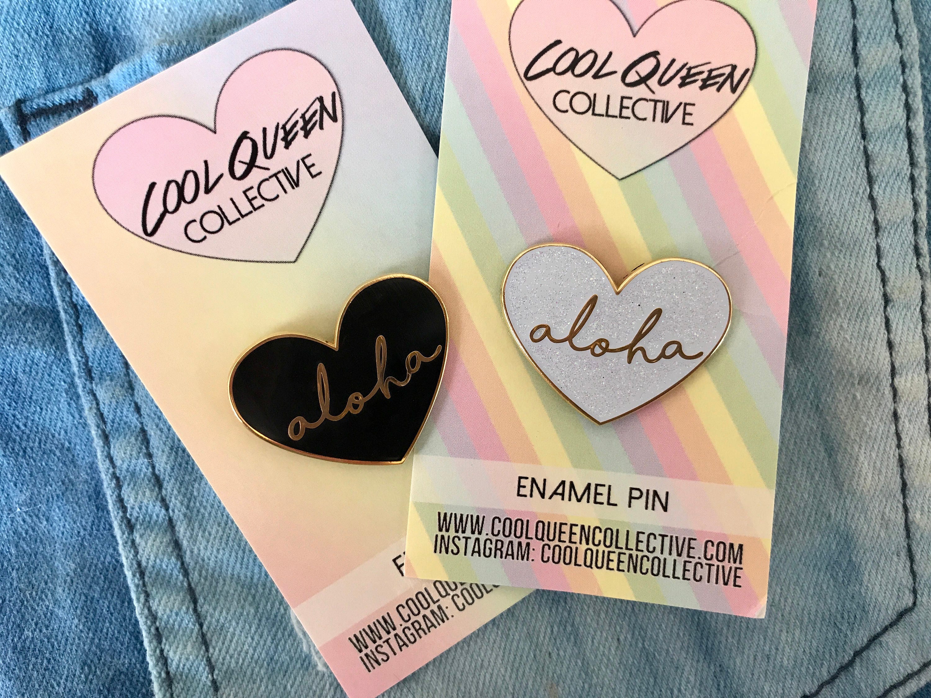 Aloha Heart Enamel Pin | Etsy