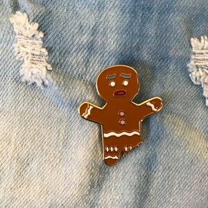 Gingerbread Man Enamel Pin - Etsy