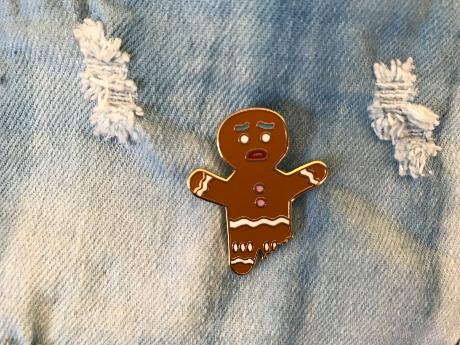 Gingerbread Man Enamel Pin - Etsy