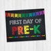 First Day Of Pre-K Back To School Signs Kids School Photo