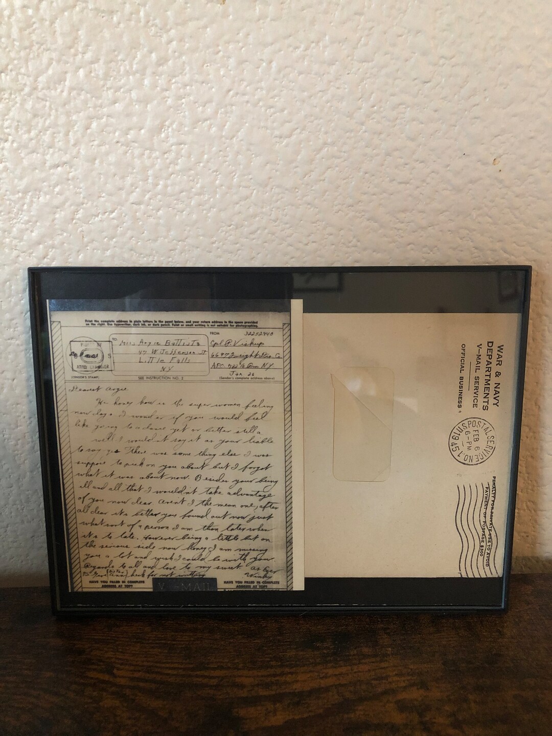 Original World War 2 V-mail Letter With Original Postmarked Envelope ...