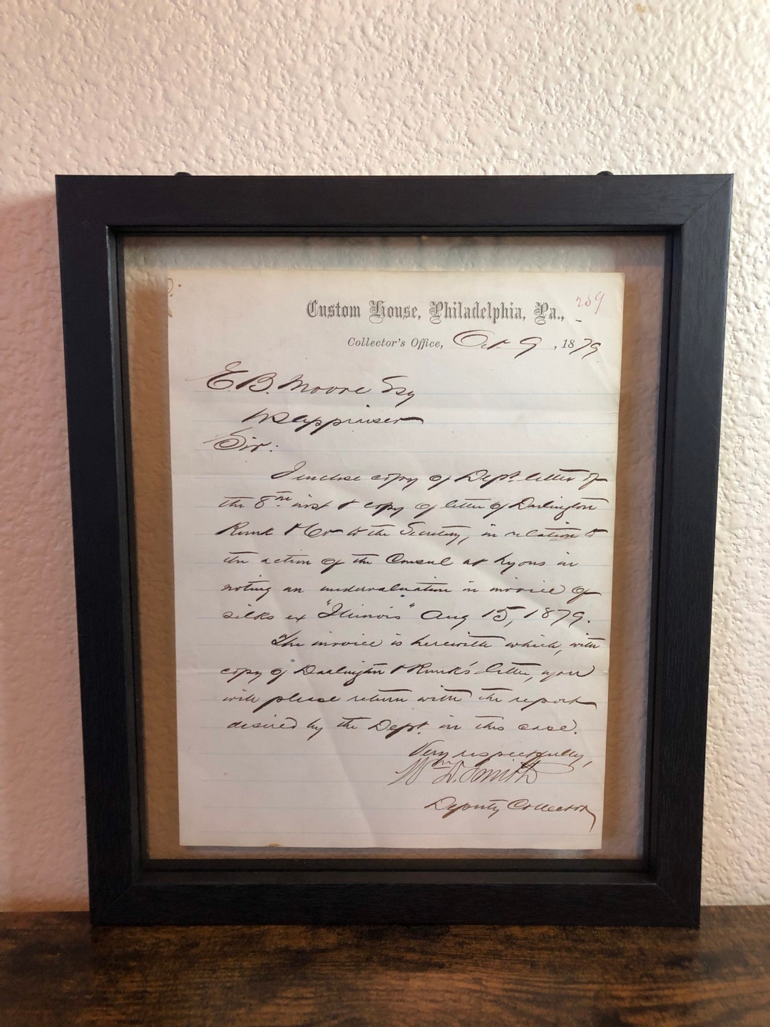 Original Custom House Philadelphia, PA Collectors Document-dated ...