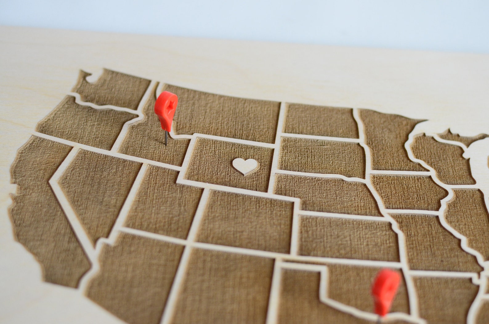 Push Pin Map Custom Tavel Map Push Pin Map Usa US Map Wall Art - Etsy
