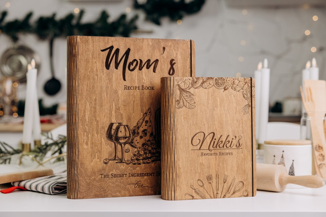 Personalized Wooden Recipe Binder: Family Heirloom Cookbook - Etsy