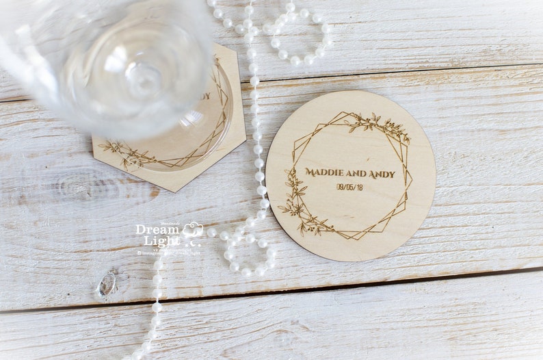 Coasters Wedding Coasters Wooden Coaster Save the Date - Etsy