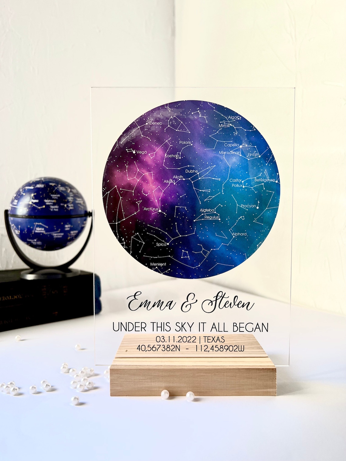 Custom Star Map Personalized Night Sky Gift Constellation - Etsy