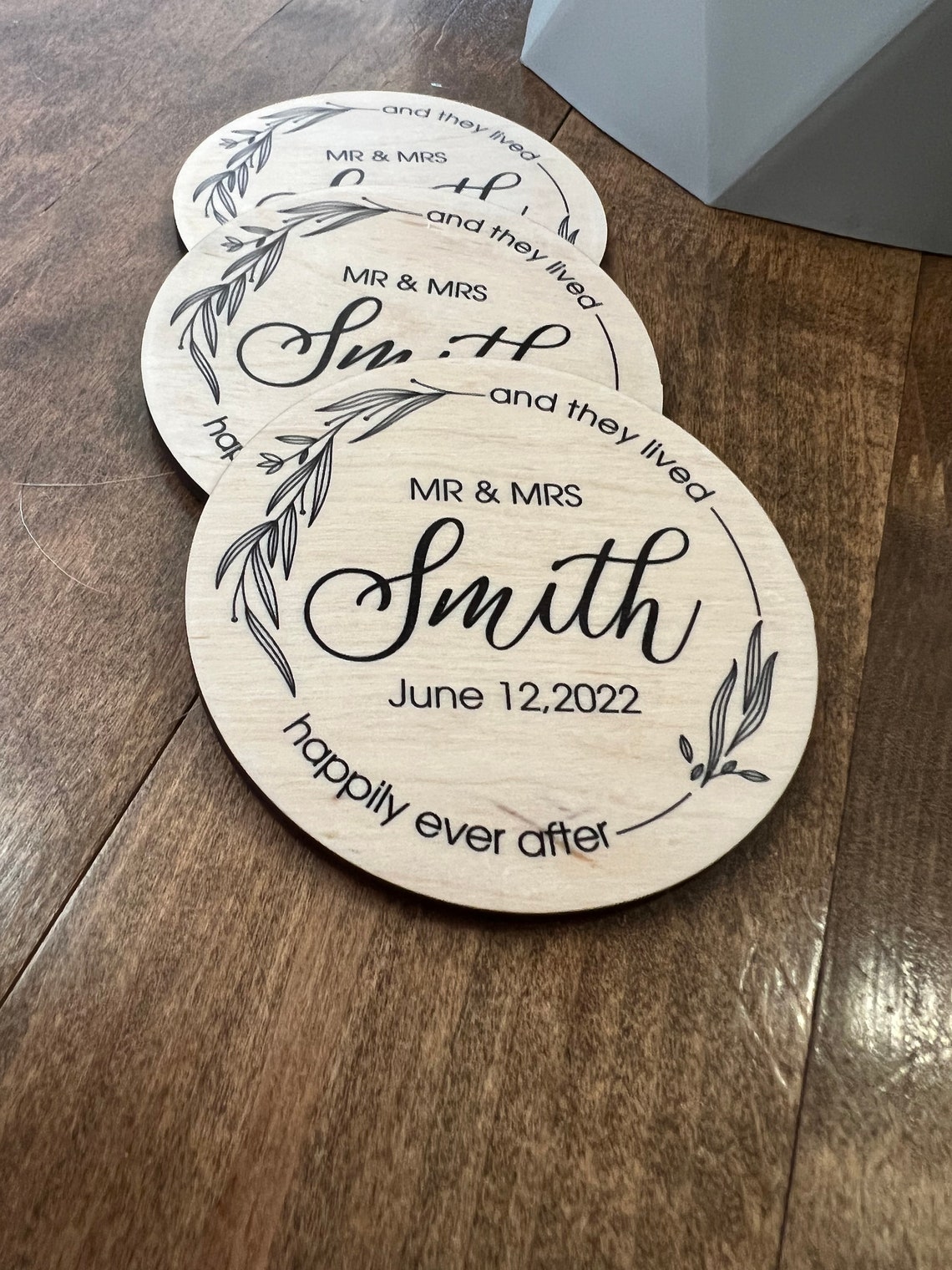 Engraved Wood Coasters | Personalized Wedding, Anniversary ...