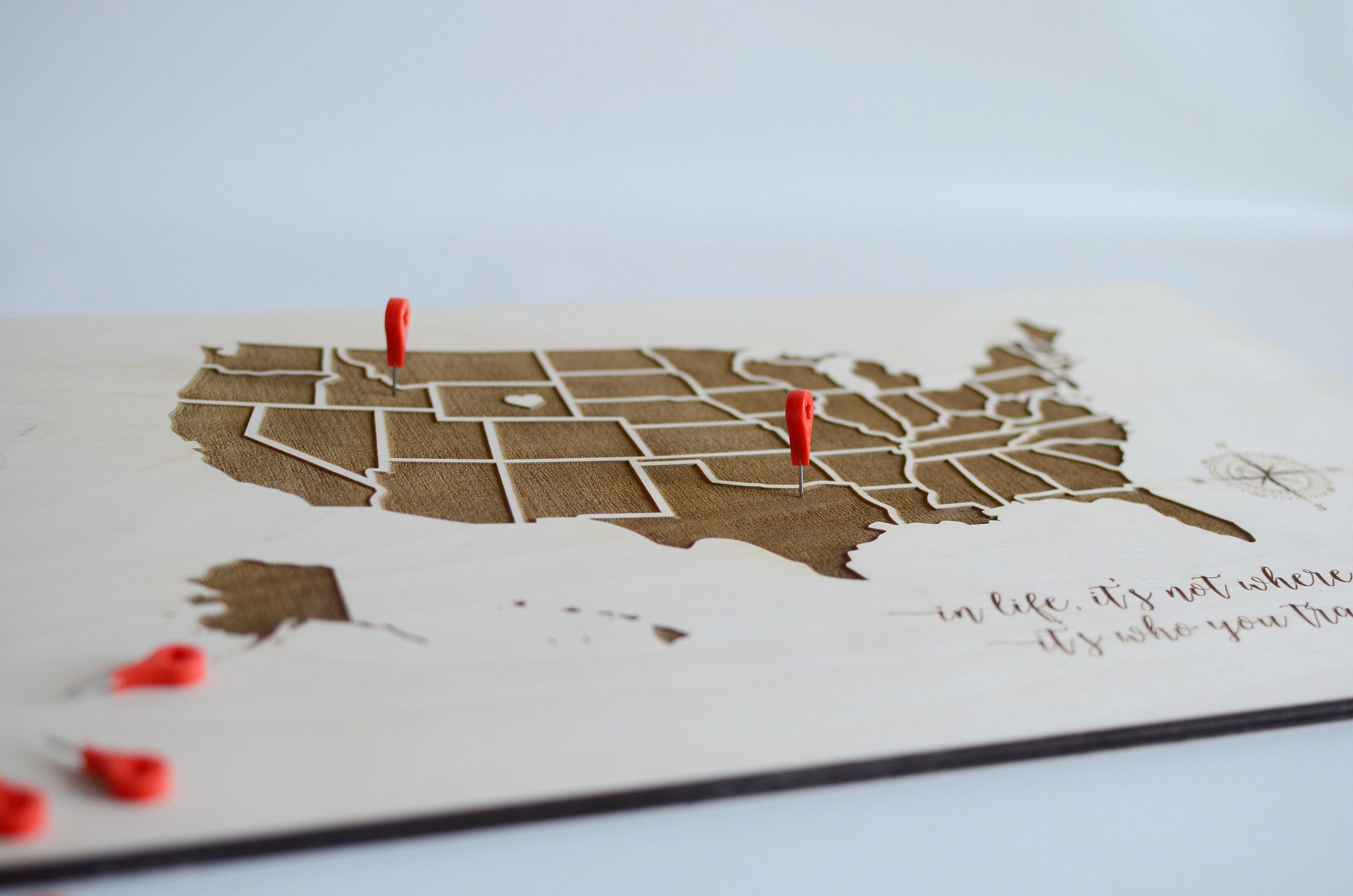 Push Pin Map Custom Tavel Map Push Pin Map Usa US Map Wall Art - Etsy