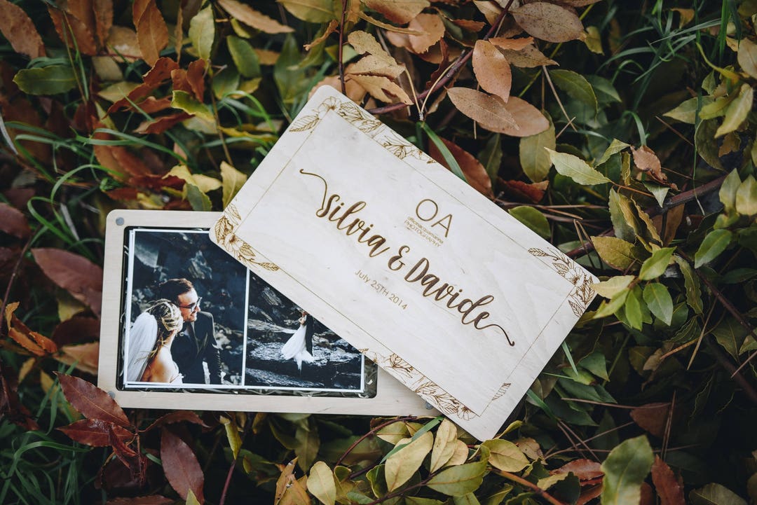 Personalized Wedding Photo Box, Engraved Wood Keepsake - Etsy