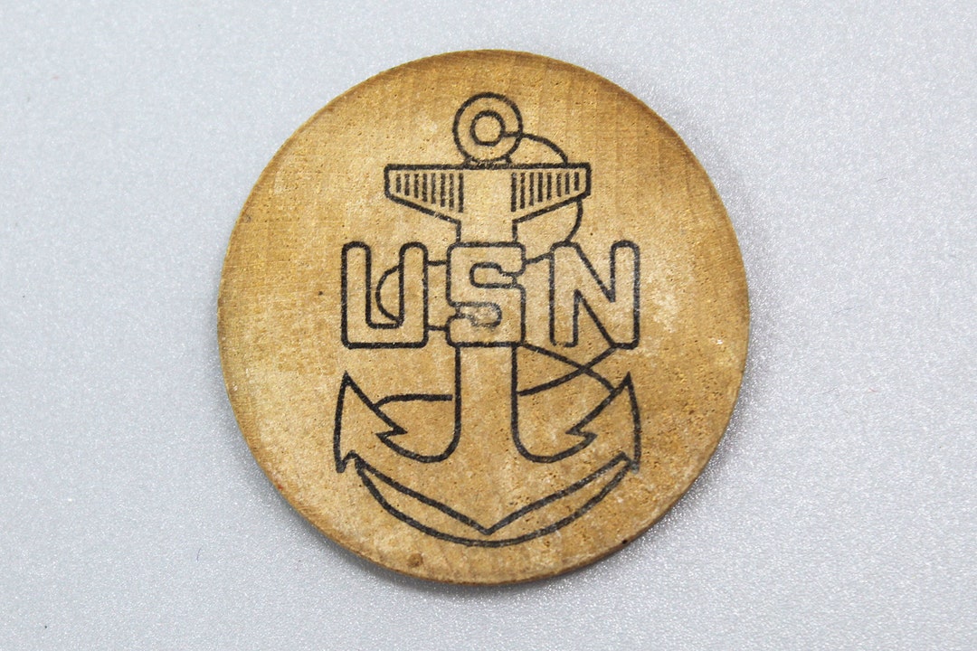US Navy CPO Club Wooden Token . FLU1660 - Etsy