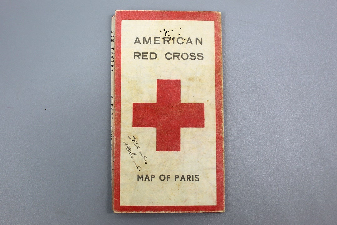 WW2 American Red Cross Map of Paris . FLU3524 - Etsy