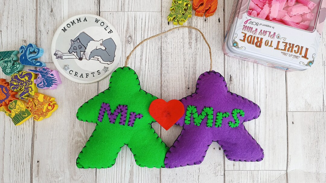Meeple Wedding Couple, Custom Anniversary Gift, Boardgame Decor, Gaming ...