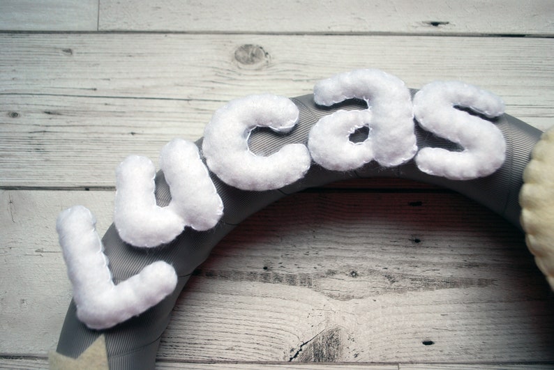 Wolf Stars and Moon Name Wreath Personalised Nursery Decor - Etsy