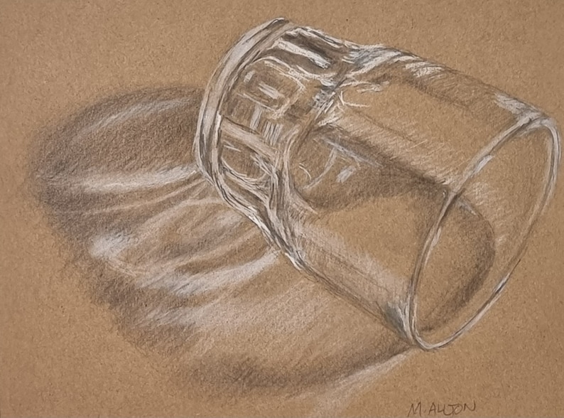 Glass - Original Coloured Pencil Sketch by Matthew Allton - Etsy