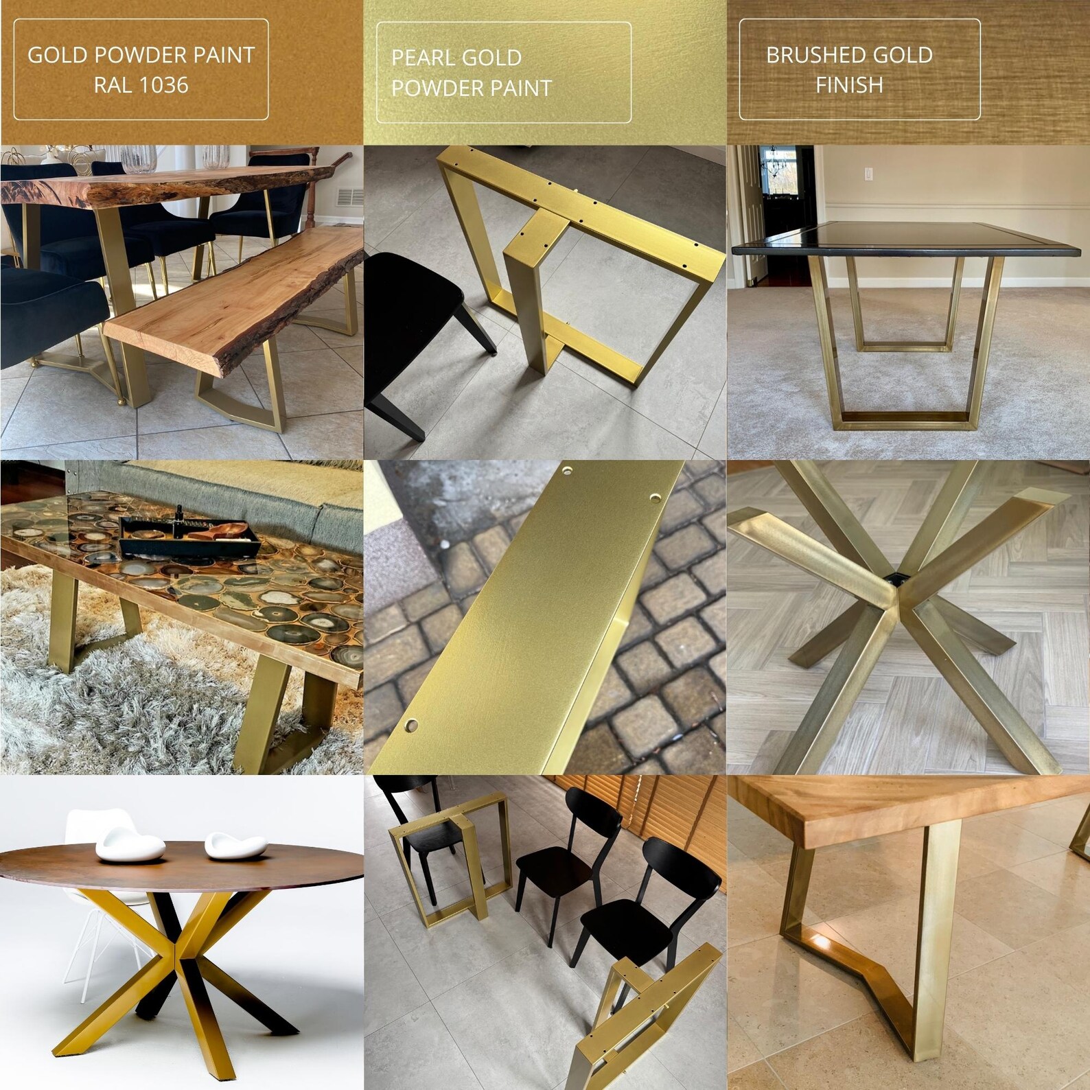 Kitchen Table Legs, Metal Desk Legs, Entryway Table Legs, Furniture ...