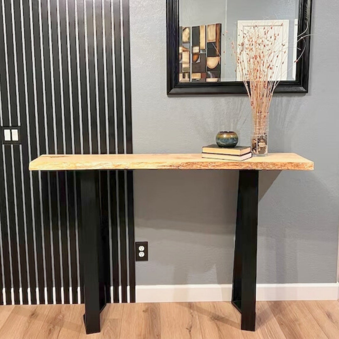 Entryway Table Legs, Metal Table Legs, Narrow Console Legs, Bedroom ...