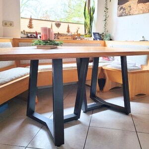 Metal Dining Table Legs for Wood Top, Modern Kitchen Table Legs ...