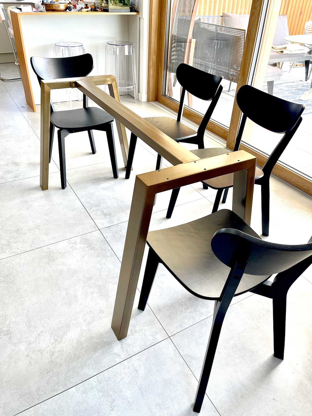 Durable Trapezoid Metal Table Legs / Stylish Finishes - Perfect for ...