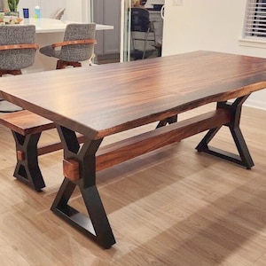 Farmhouse Style Table Legs, Dining Table Legs for Wood Top, Rustic X ...