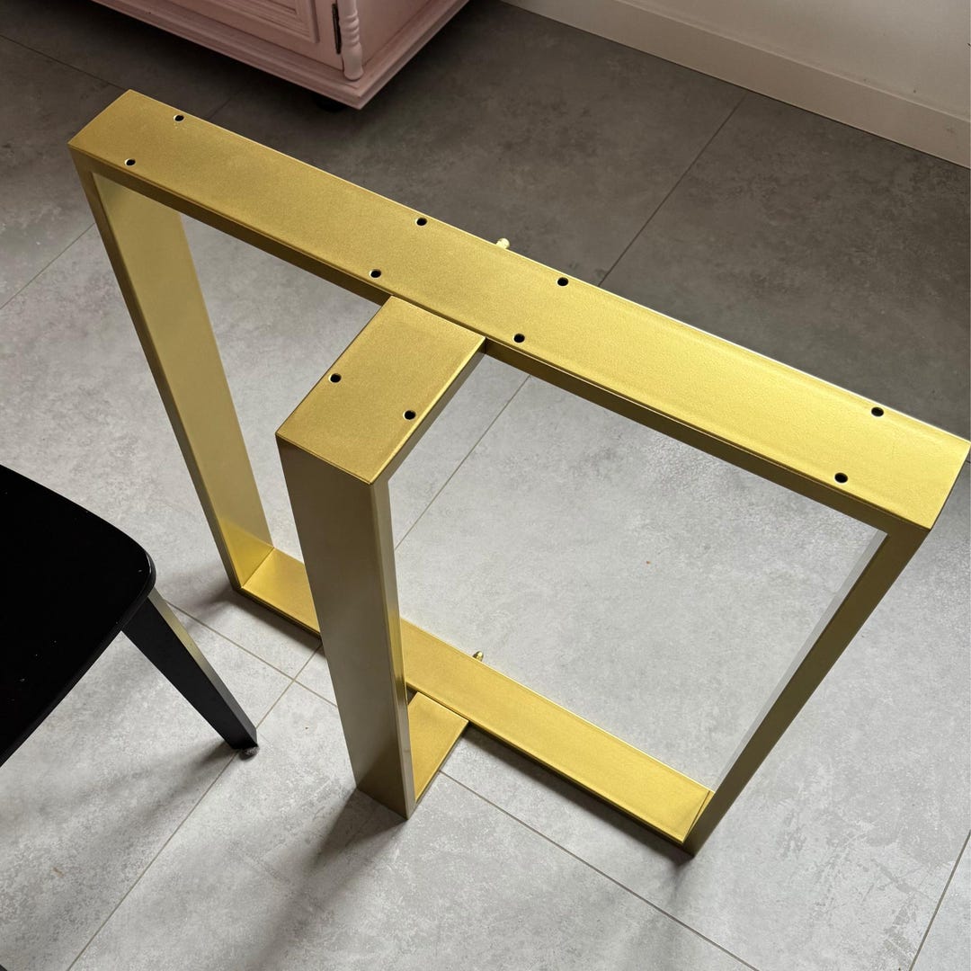 Modern Farmhouse Dining Table Legs, Contemporary Steel Desk Legs, Metal ...