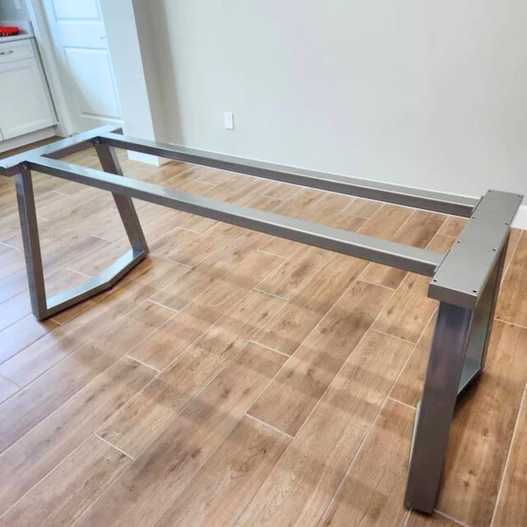 Metal Table Legs With Crossbars, Modern Sturdy Table Base, Durable ...