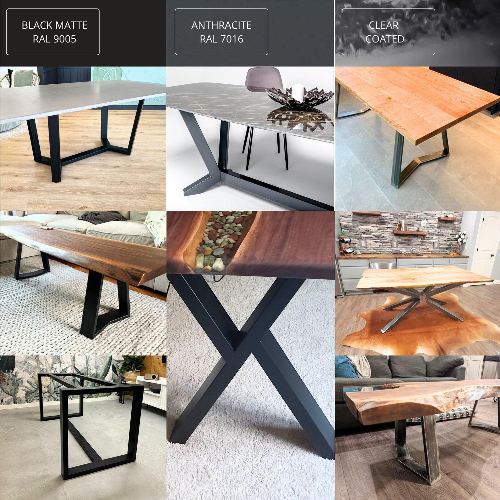 Table Legs, Dining Table Legs, Metal Desk Legs, Steel Table Leg, Custom ...