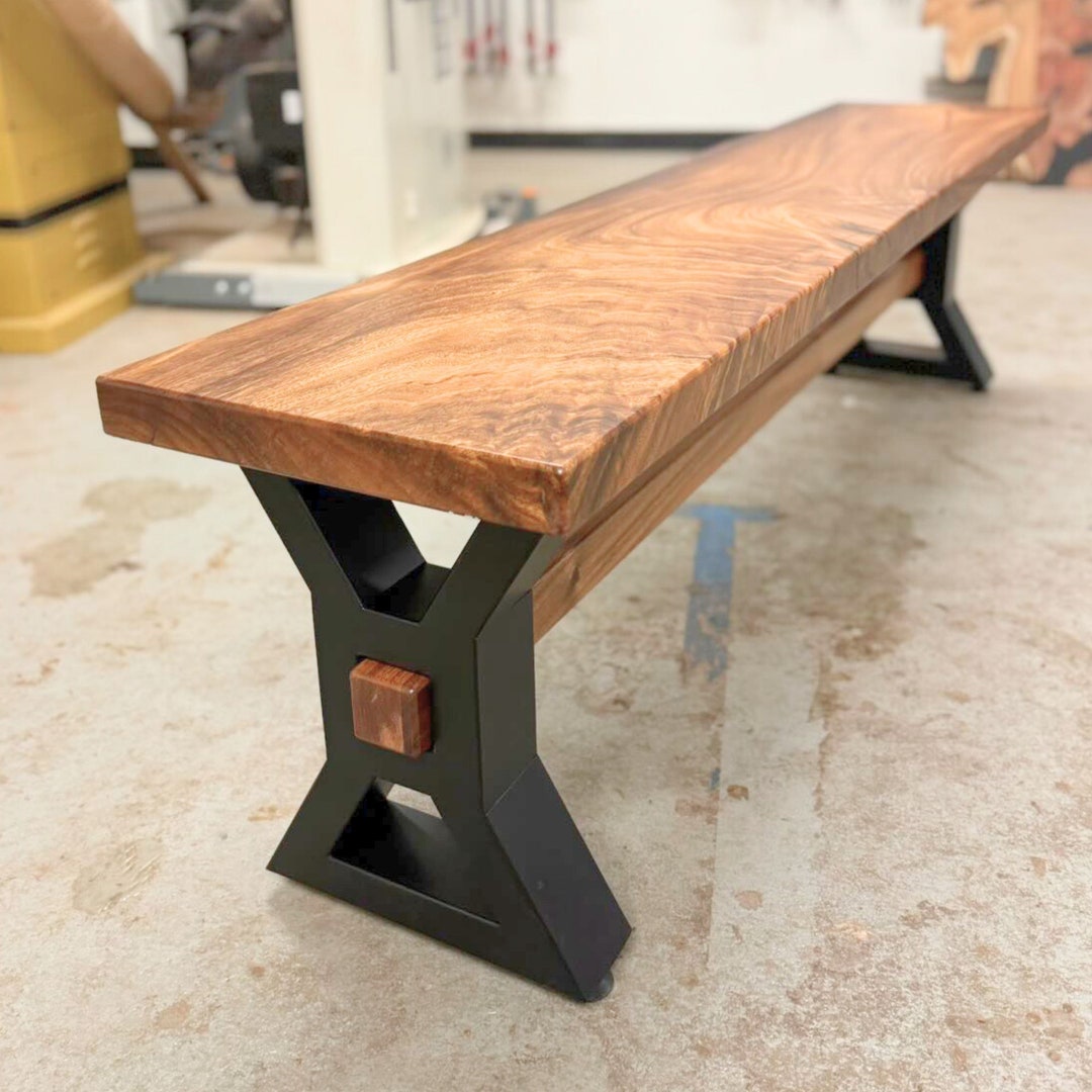 Country Style Bench Legs, Metal Legs for Wood Tabletop, Dining Room Set ...